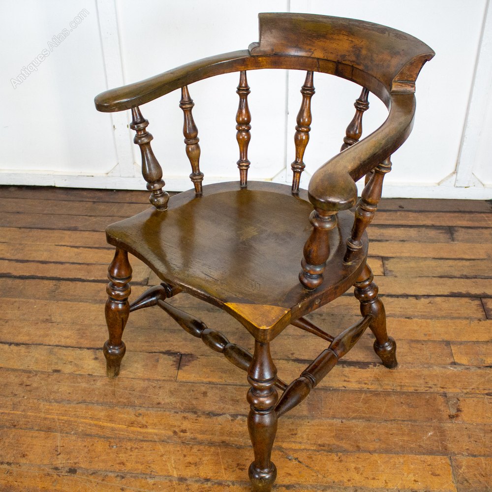 Mahogany Smokers Bow Chair - Antiques Atlas