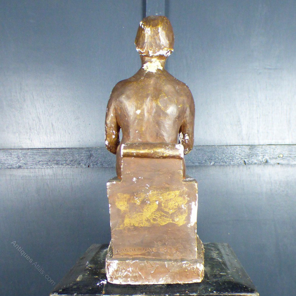 Antiques Atlas - Plaster Sculpture Of A Seated Lady By Marcus Kaye