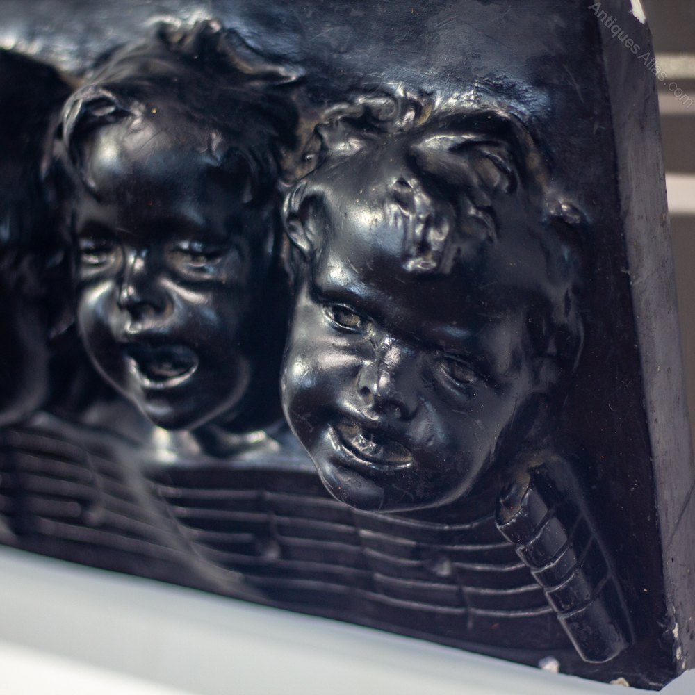 Antiques Atlas - Reclaimed Black Chalkware Plaque