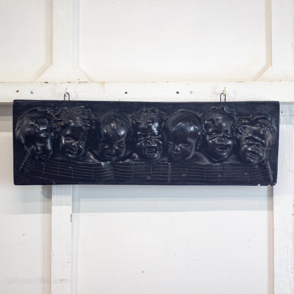 Antiques Atlas - Reclaimed Black Chalkware Plaque