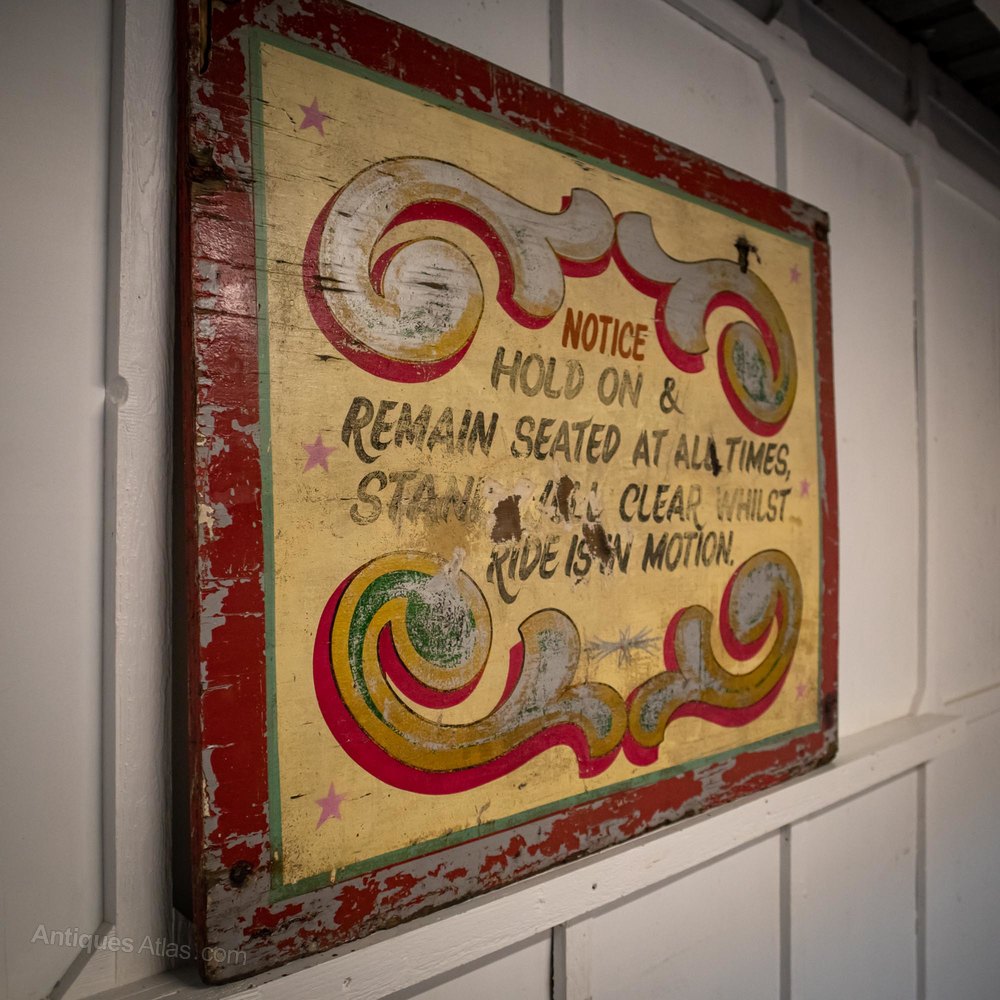 Vintage Hand Painted Fairground Sign - Antiques Atlas