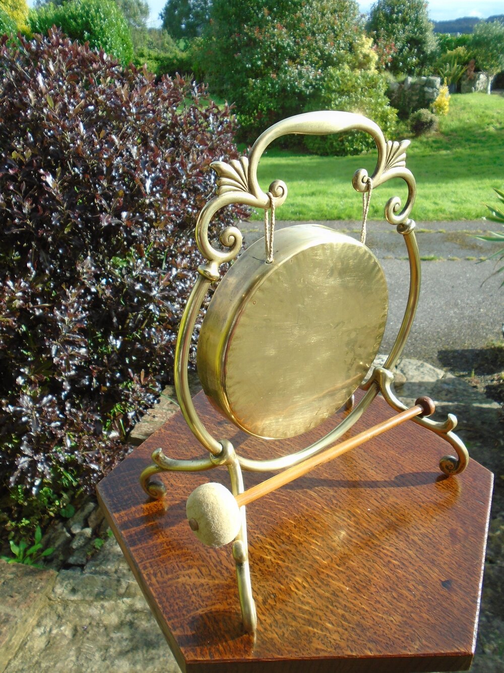 Arts & Crafts Brass Table Gong - Antiques Atlas