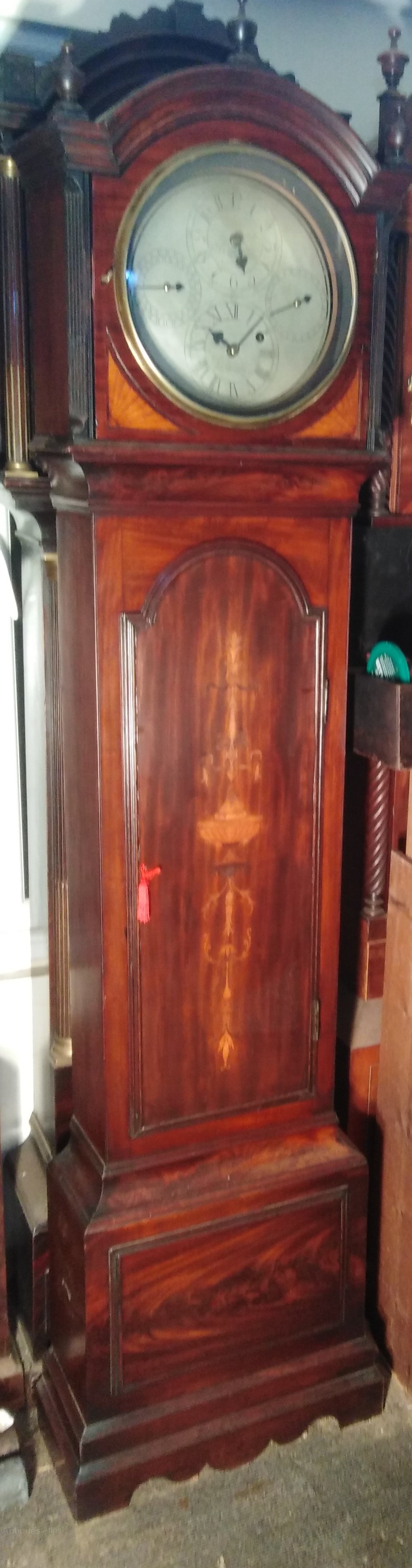 Antiques Atlas - SUPERB MAHOGANY LONGCASE CLOCK