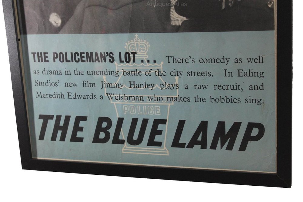 Antiques Atlas - 1950s The Blue Lamp Movie Poster With Dirk Bogarde