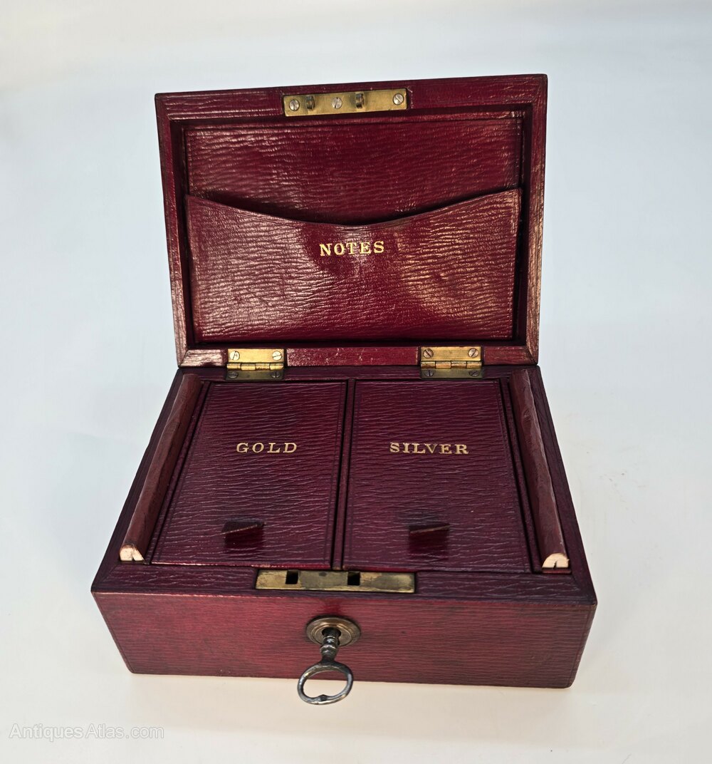 Antiques Atlas - Bullion Box Made From Moroccan Red Leather C1890 as755a565