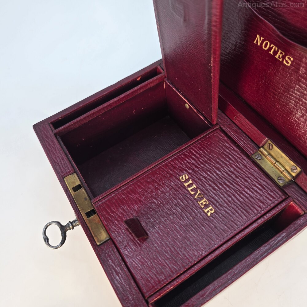 Antiques Atlas - Bullion Box Made From Moroccan Red Leather C1890 as755a565