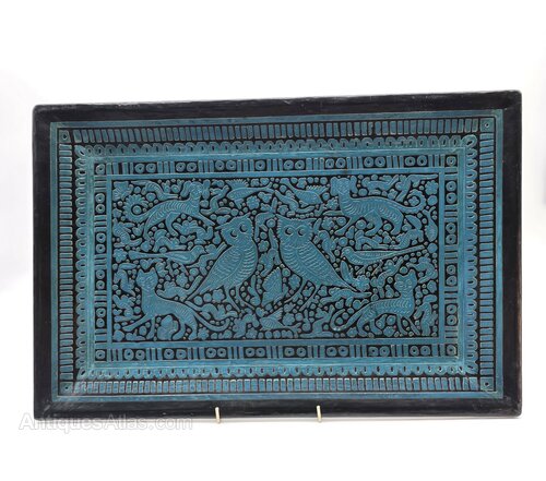 Antiques Atlas - Chinese Blue Cinnabar Lacquer Tray Circa 1920 as755a571