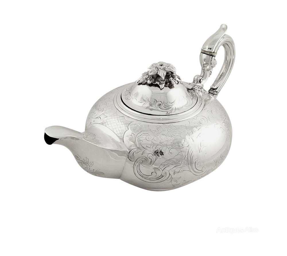 Antiques Atlas - Antique Victorian Sterling Silver Teapot 1862