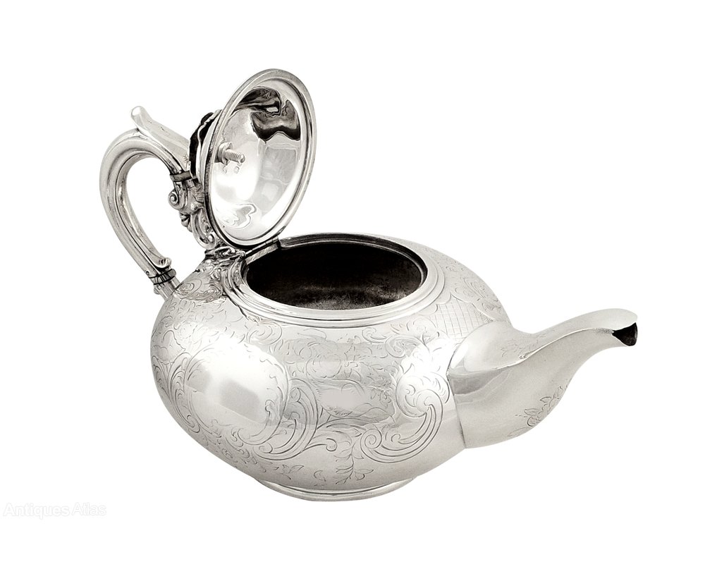 Antiques Atlas - Antique Victorian Sterling Silver Teapot 1862