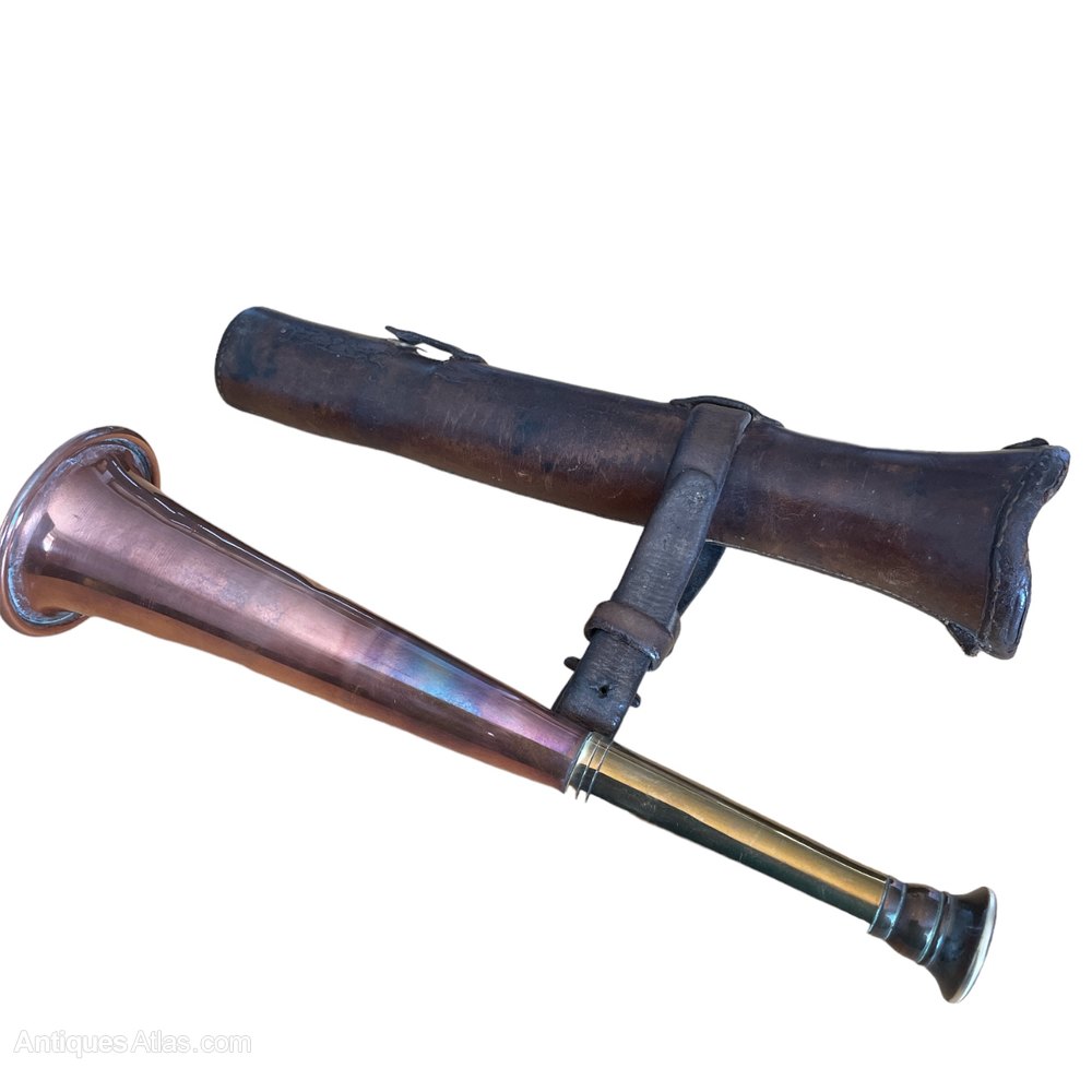 Antiques Atlas - A Vintage Copper Hunting Horn With Original Case
