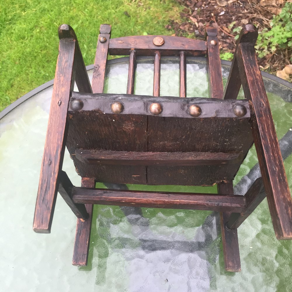 Miniature Oak 19th Century Style Arm Chair - Antiques Atlas