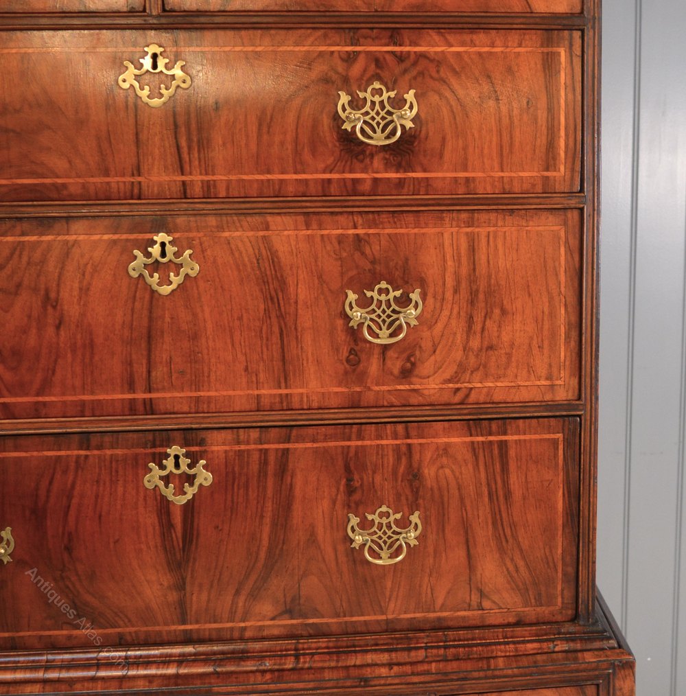 Walnut Chest On Stand as1187a004 / chest 13 - Antiques Atlas