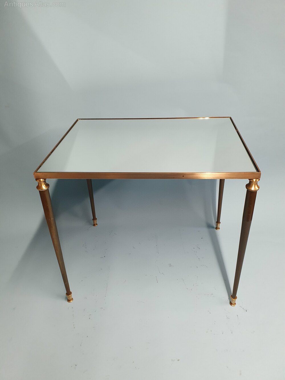 Antiques Atlas - French Nest Of Three Brass Tables Mirrored Tops ...