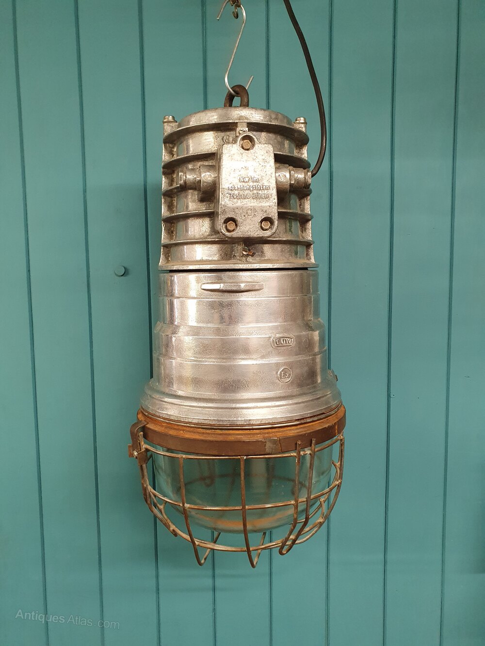 Antiques Atlas - Large Polish Industrial Light In Aluminium as1260a164 ...