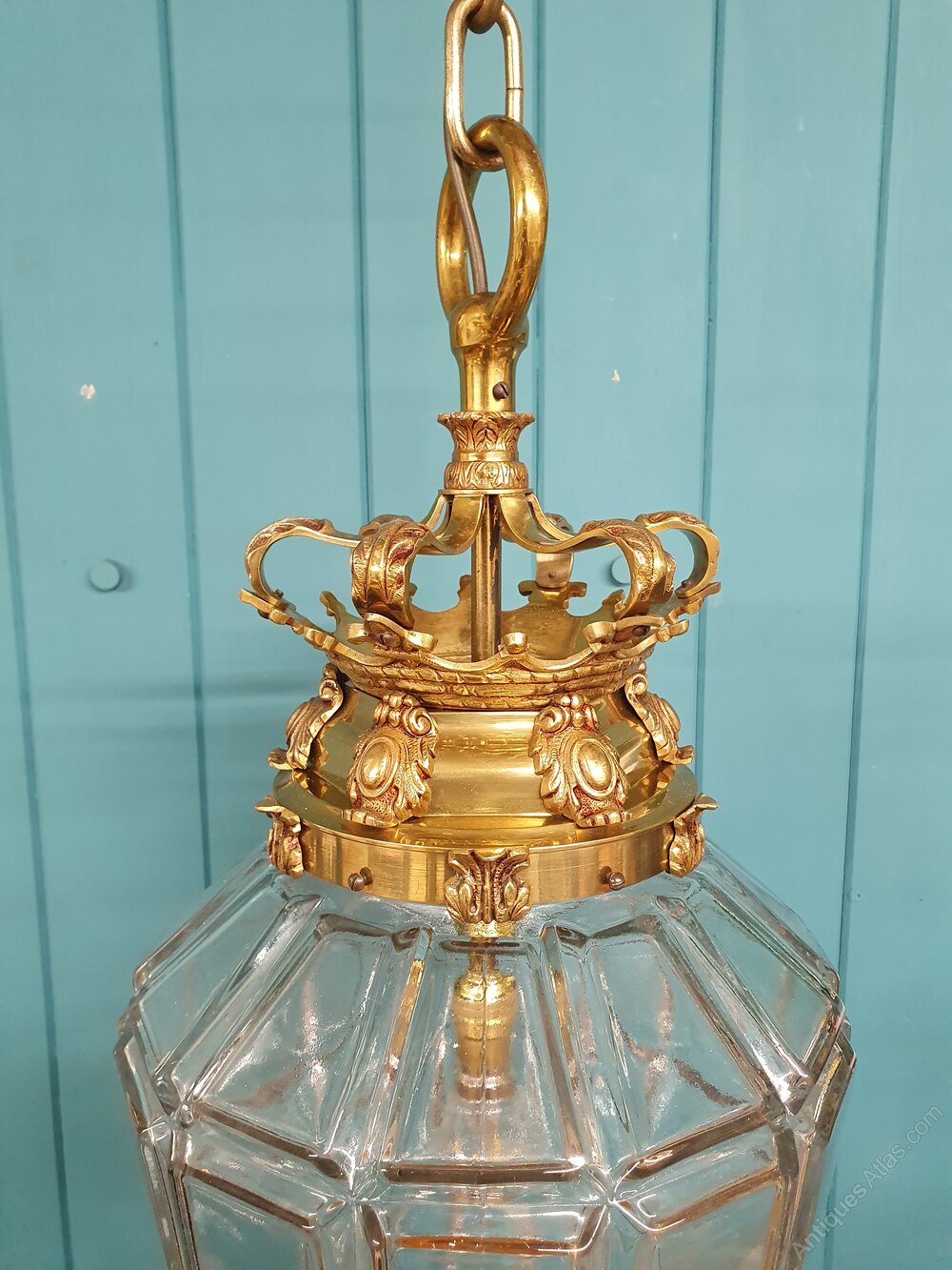 Antiques Atlas - Large Dodecagon Antique Brass Hall Lantern 12 ...