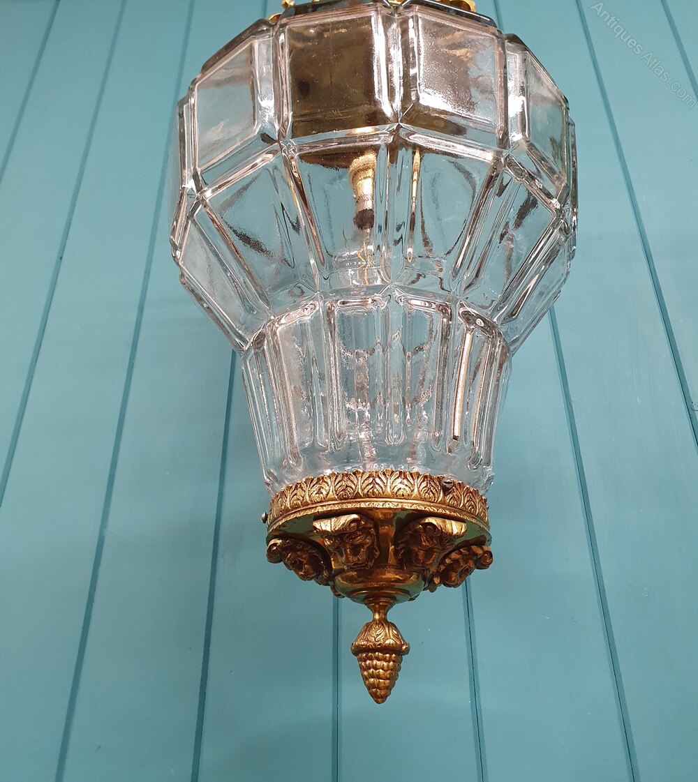 Antiques Atlas - Large Dodecagon Antique Brass Hall Lantern 12 ...