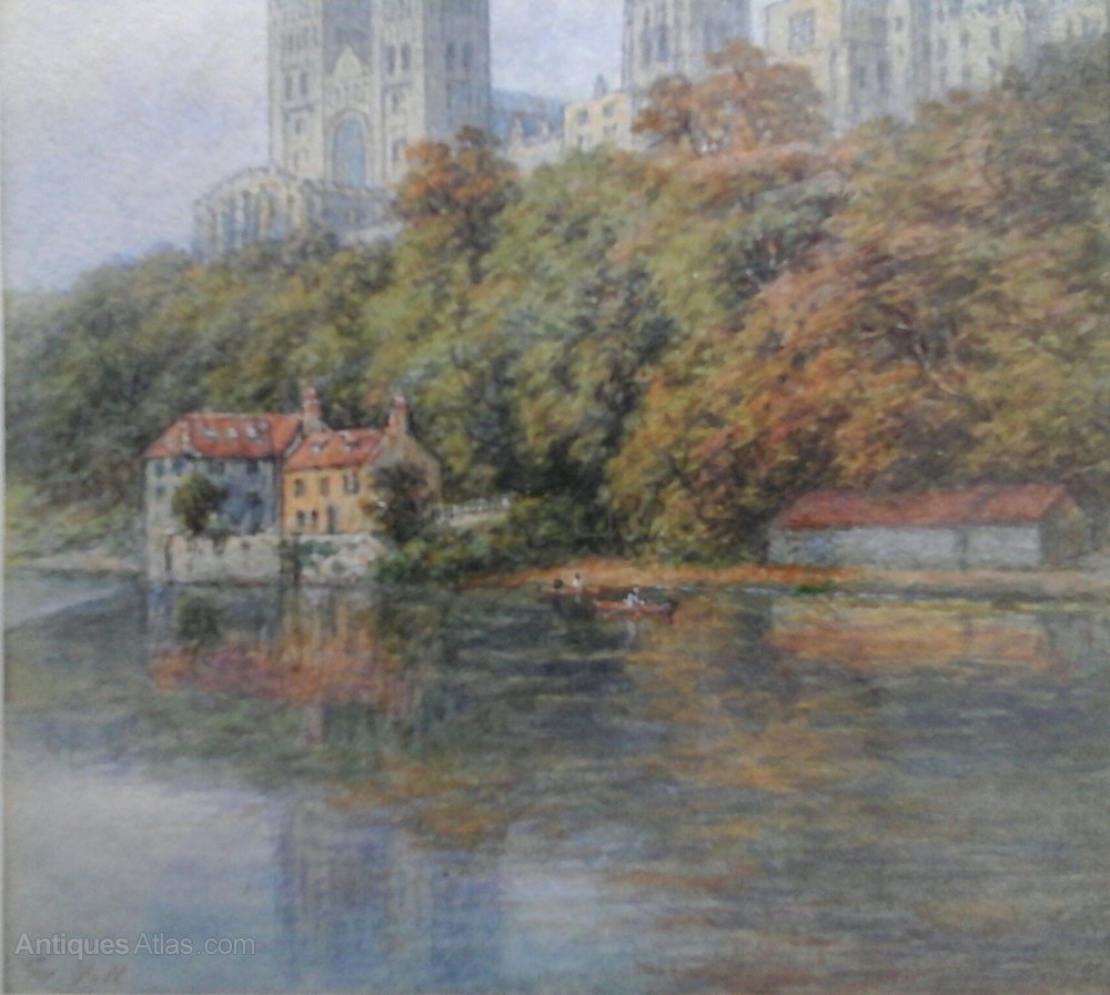 Antiques Atlas - George Fall W/C Durham Cathedral From The River