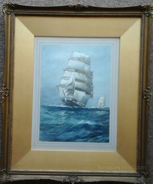 Antiques Atlas - W M Birchall Deep Sea Traders Watercolour as935a116 / SE 5