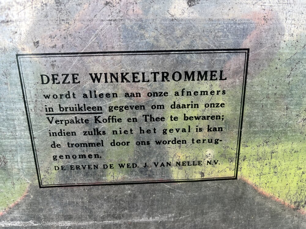 Antiques Atlas - 1930's Van Nelle Tea And Coffee Advertising Tin ...