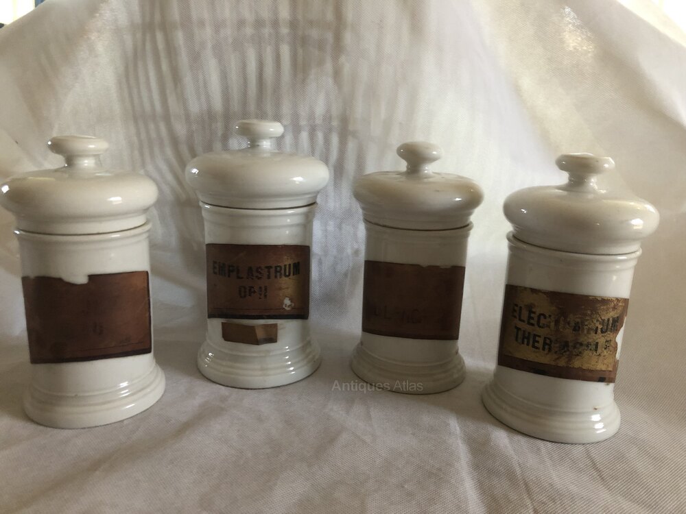 Antiques Atlas - Set Of Four Victorian Apothecary Jars