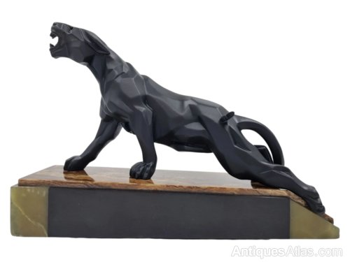 Antiques Atlas - Art Deco Sculpture / Cubist Panther By A Notari