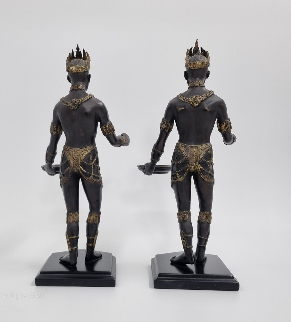 Antiques Atlas - Pair Bronze Figures Of Nubian Princes C. 1920