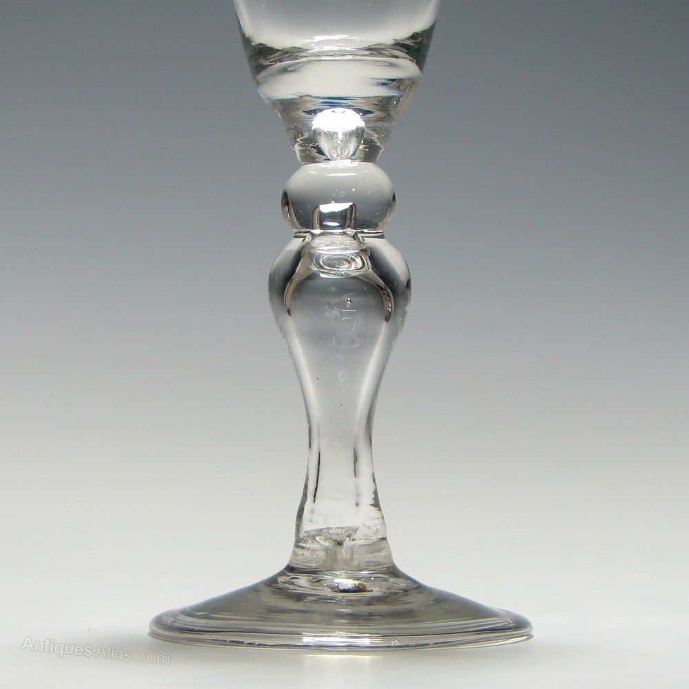 Antiques Atlas 18th Century Hollow Stem Balustroid Wine Glass