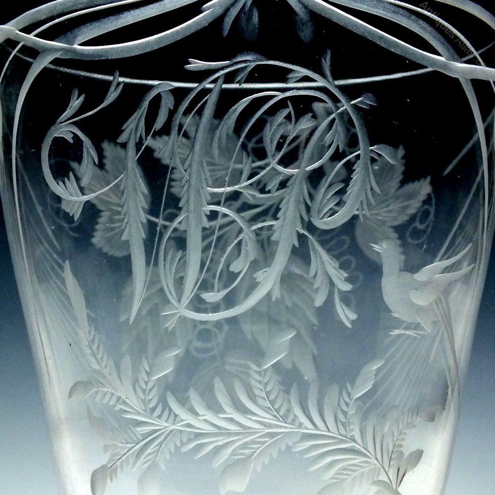 Antiques Atlas - Large Engraved Georgian Bucket Bowl Glass Rummer