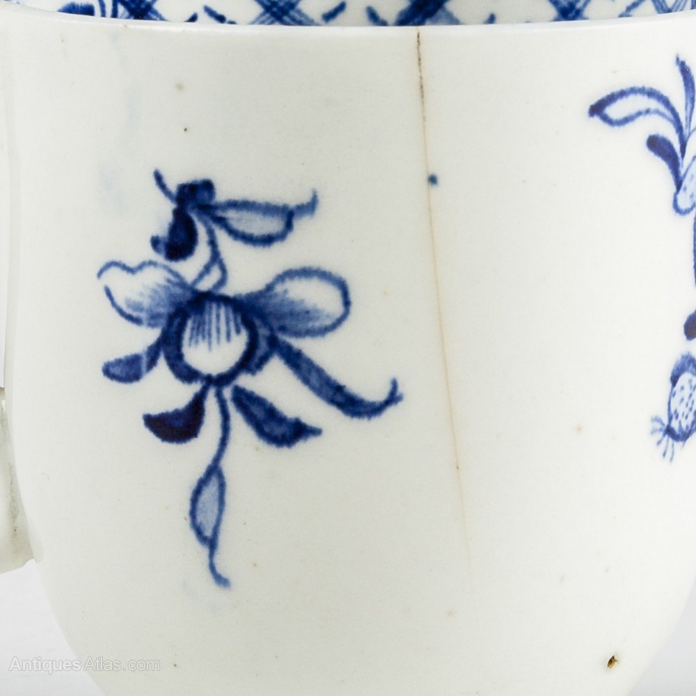 Antiques Atlas - Lowestoft Blue And White Coffee Cup C1787