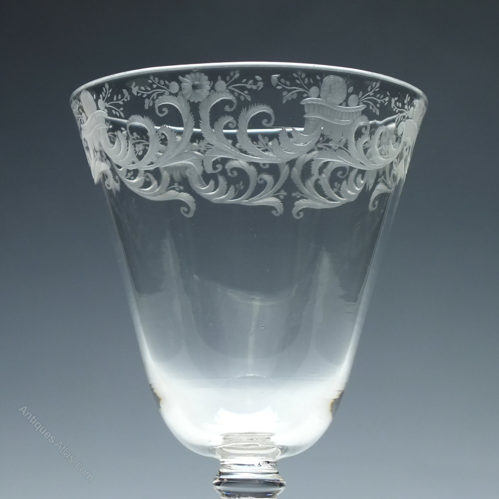 Antiques Atlas - Rococo Engraved Newcastle Light Baluster