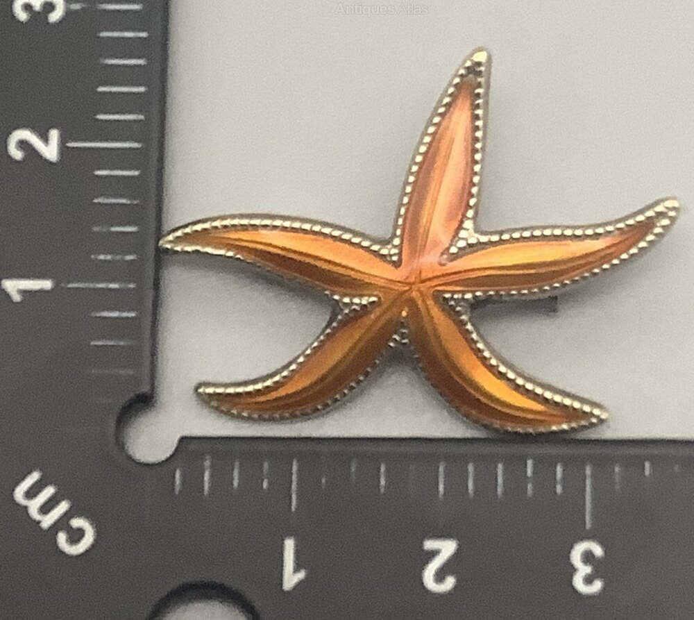 Antiques Atlas - David Andersen Enamel Starfish Brooch