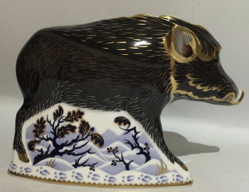 Antiques Atlas - ROYAL CROWN DERBY WILD BOAR PAPERWEIGHT L/E#18of350 ...