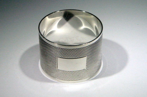 Antiques Atlas - Vintage Heavy Silver Engine Turned Napkin Ring