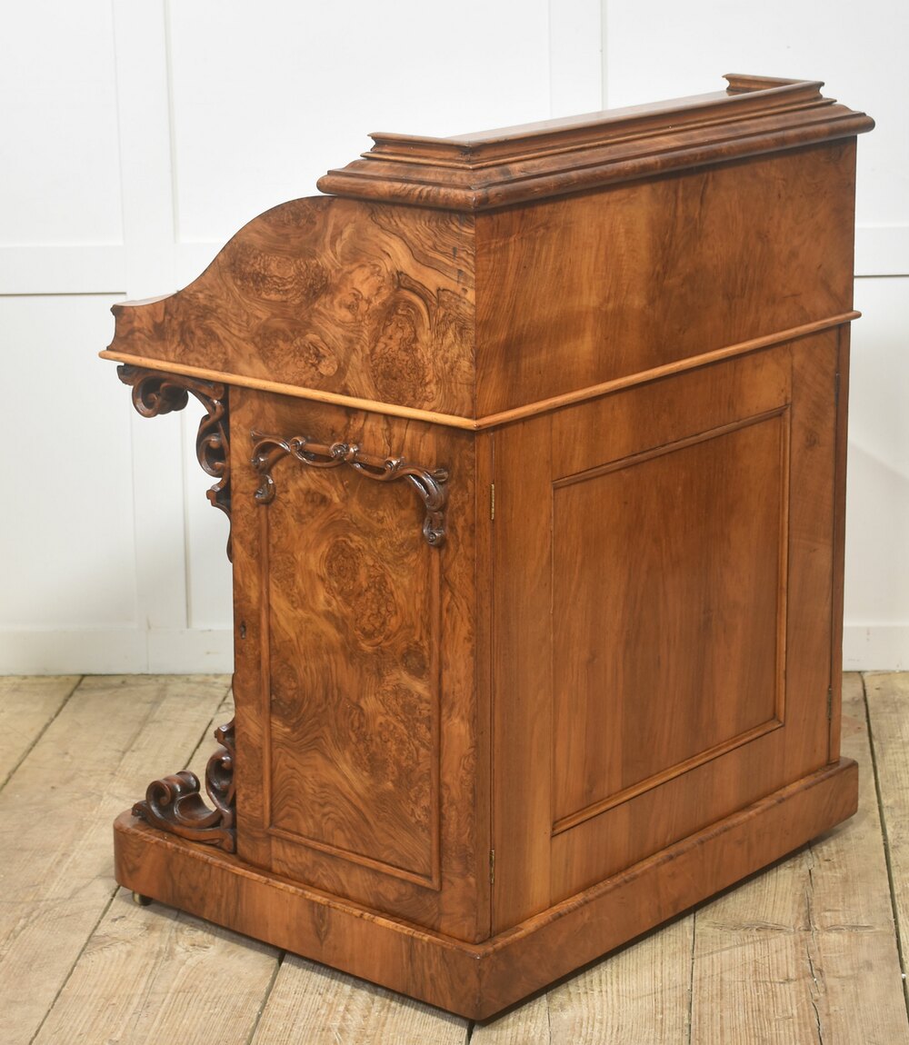 Burr Walnut Pop-Up Davenport Desk as135a5676 - Antiques Atlas