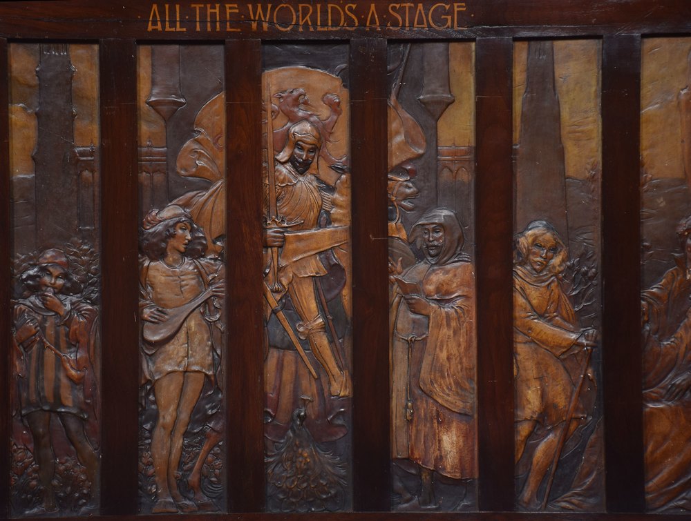 Antiques Atlas - Framed Wall Plaque All The Worlds A Stage