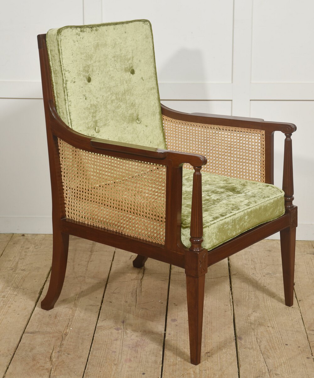 Mahogany Bergère Armchair as135a5815 - Antiques Atlas
