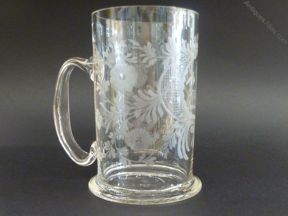 Antiques Atlas - 1860 Masonic Glass Tankard Masonic Decoration