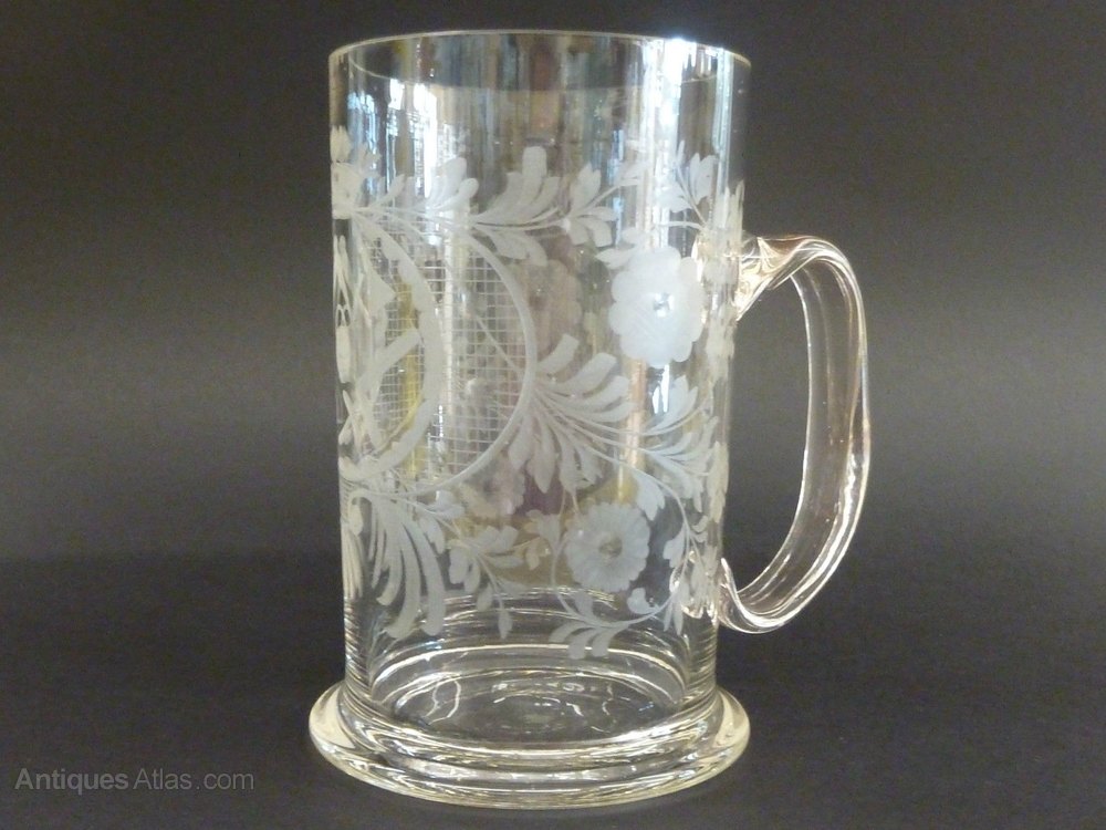 Antiques Atlas - 1860 Masonic Glass Tankard Masonic Decoration
