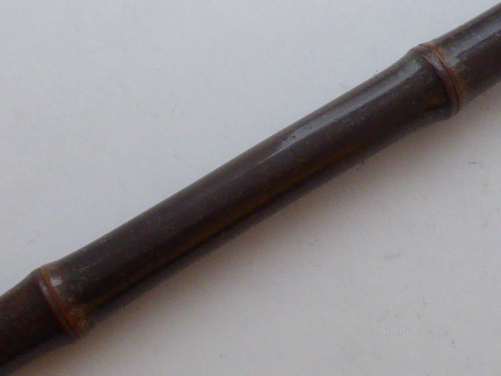 Antiques Atlas - 1900 Silver Horn Whistle Walking Stick Cane