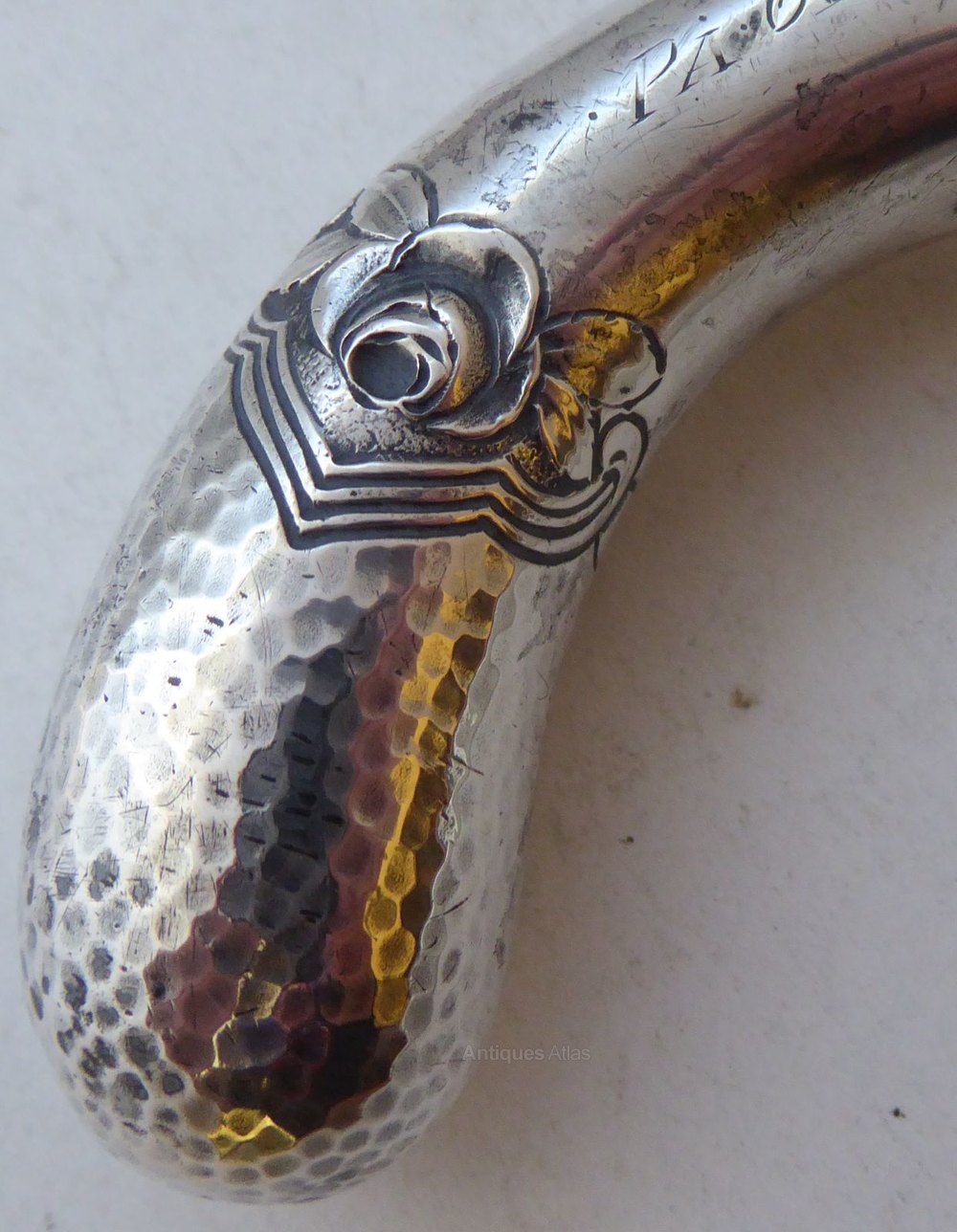 Antiques Atlas - 1930 Walking Stick Cane Silver Malacca Art Nouveau