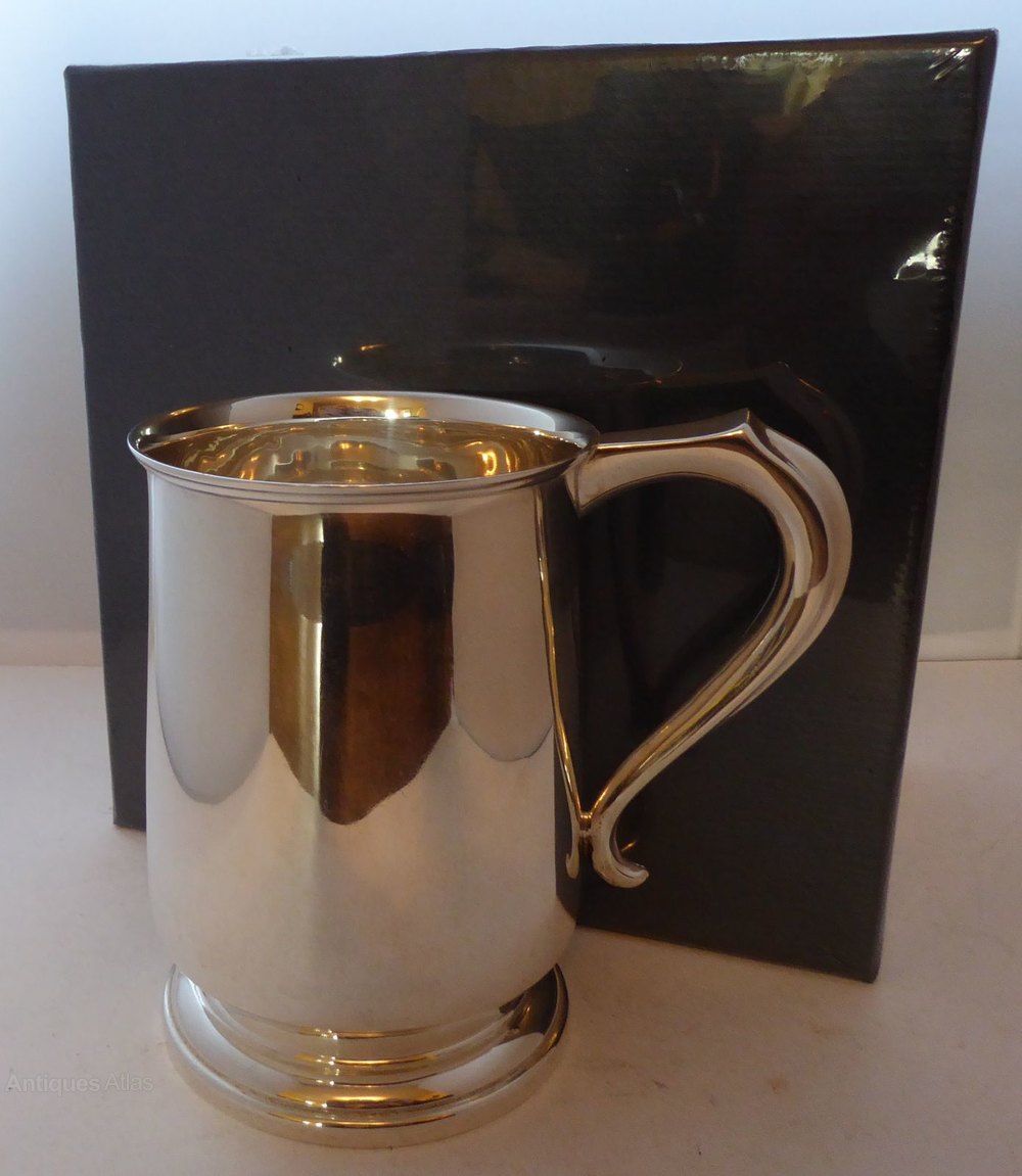Antiques Atlas - 1939 Solid Silver Christening Mug 1 Pint Tankard