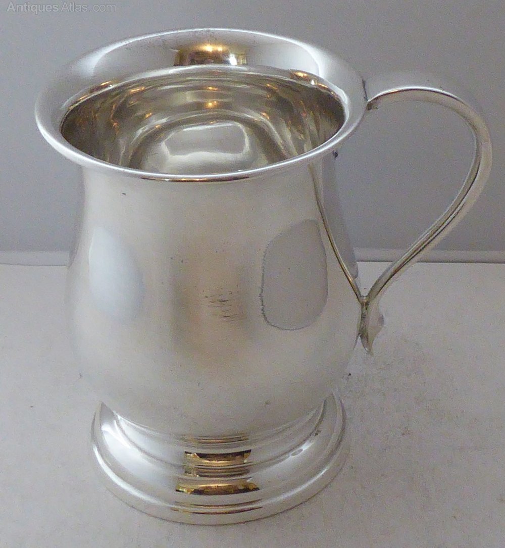 Antiques Atlas - 1959 1/2 Pint Hallmarked Solid Silver Tankard 173g