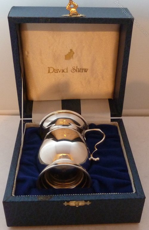 Antiques Atlas - David Shaw Silver Christening Mug Tankard