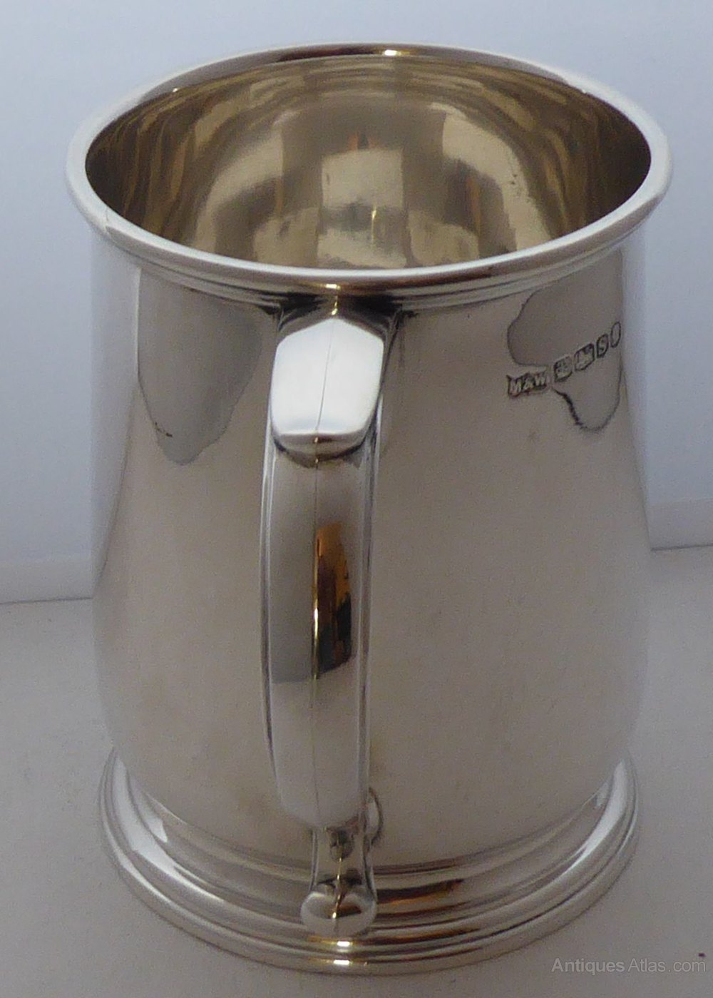 Antiques Atlas - Mappin & Webb 1935 Solid Silver 1 Pint Tankard