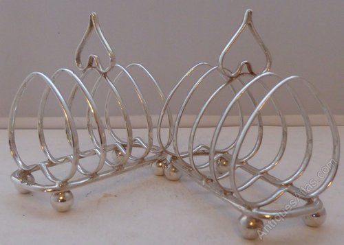 Antiques Atlas - Pair Love Heart 1905 Solid Silver Toast Racks