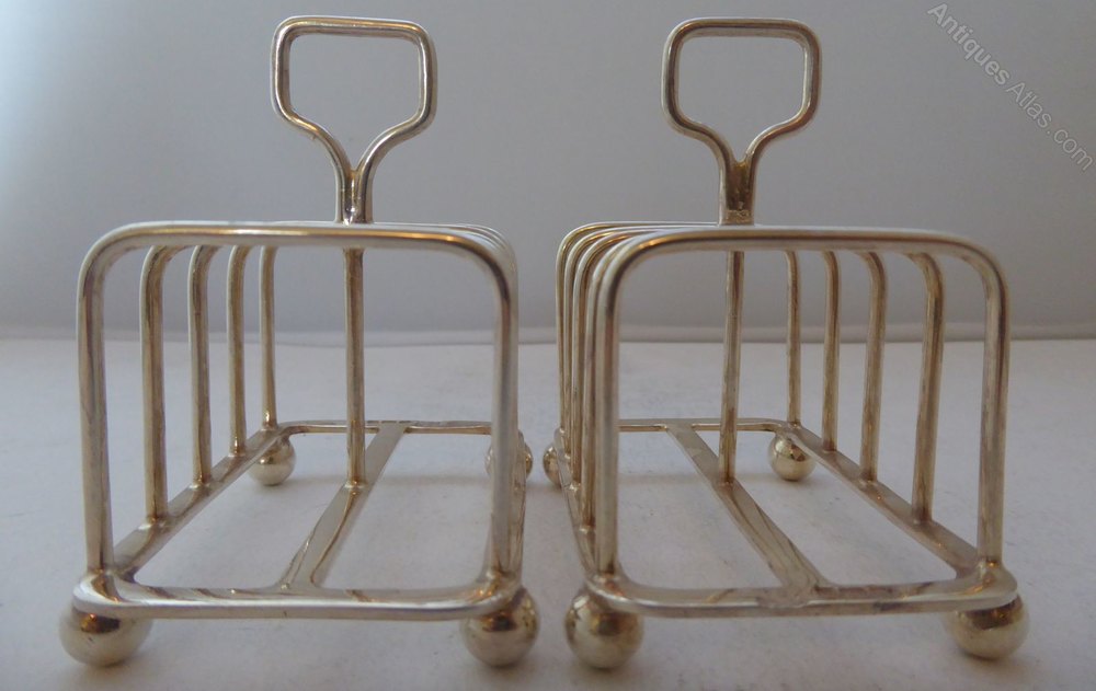 Antiques Atlas - Pair Scottish 1912 Solid Silver Toast Racks