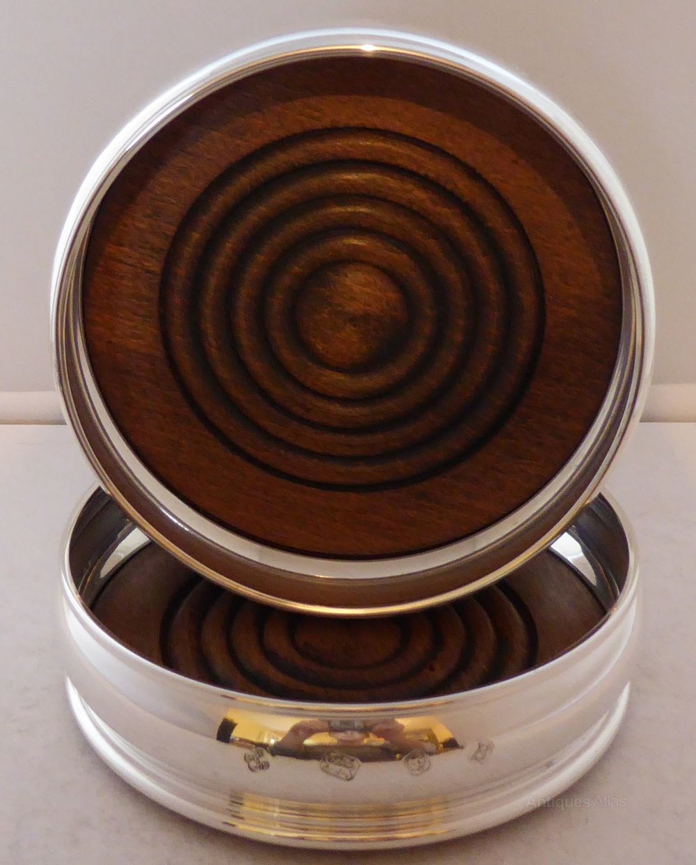 Antiques Atlas - Pair Solid Silver Champagne Wine Coasters