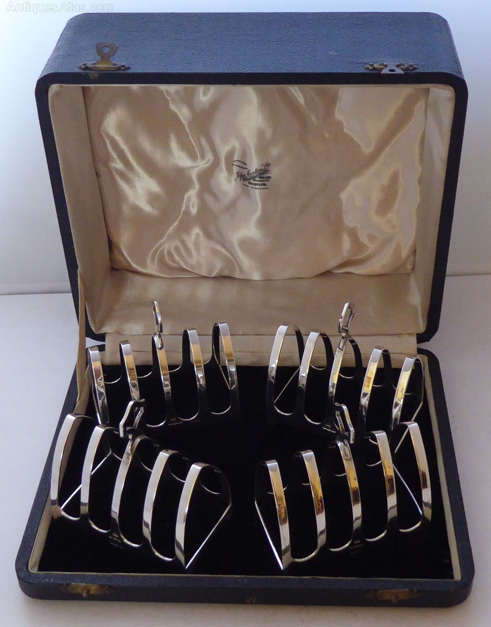 Antiques Atlas - Rare Boxed Set 4 Solid Silver Irish Toast Racks