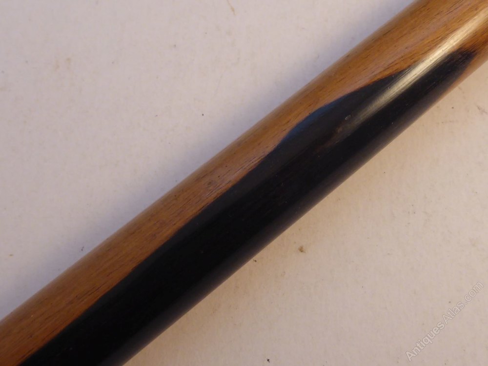 Antiques Atlas - Rare Lignum Vitae Walking Stick Cane 1903 Silver