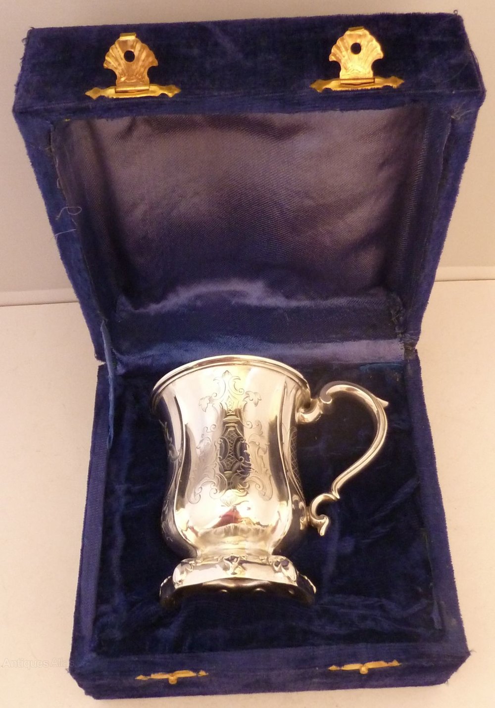 Antiques Atlas - Sheff 1844 Solid Silver Christening Mug Tankard